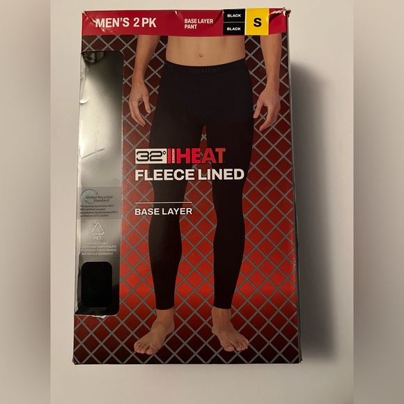 32 Degrees | Pants | 32 Degrees Heat 2 Pk Mens Fleece Lined Base Layer ...